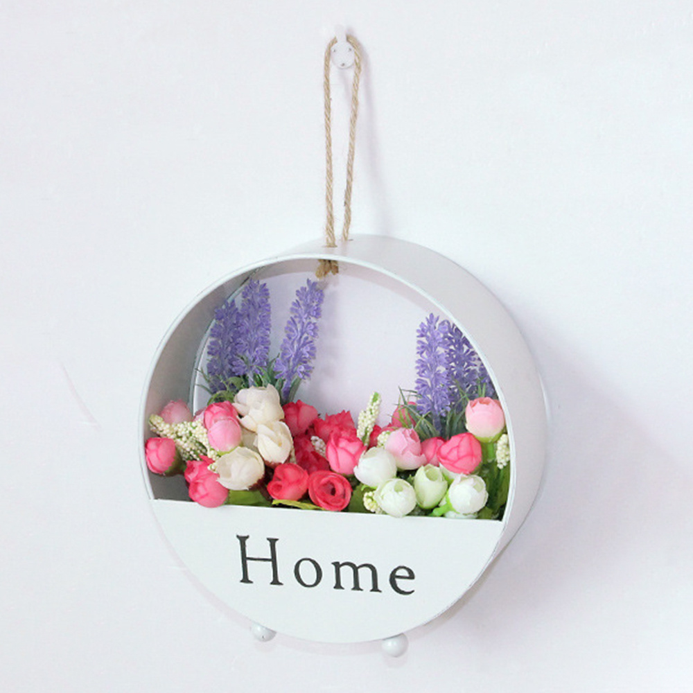 1pc Metal Storage Baskets Wall Hanging Planters Iron Round Hanging Wall ...