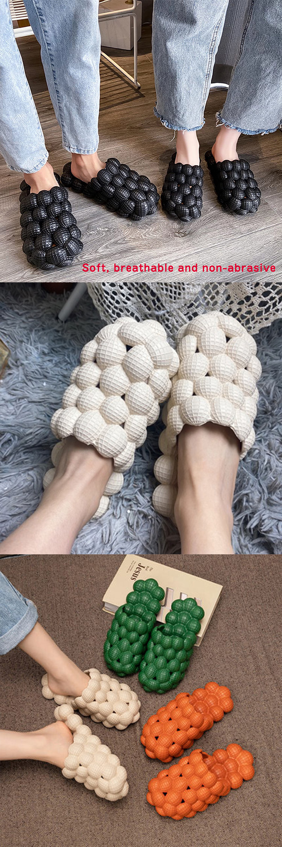 mens and womenmassage slides trendy cushioned funny non slip spa ...