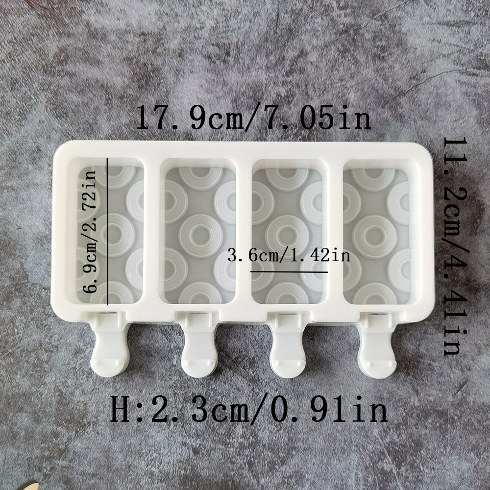 4 Silicone Ice Cream Mold Small Circle Shaped Popsicle Ice - Temu ...
