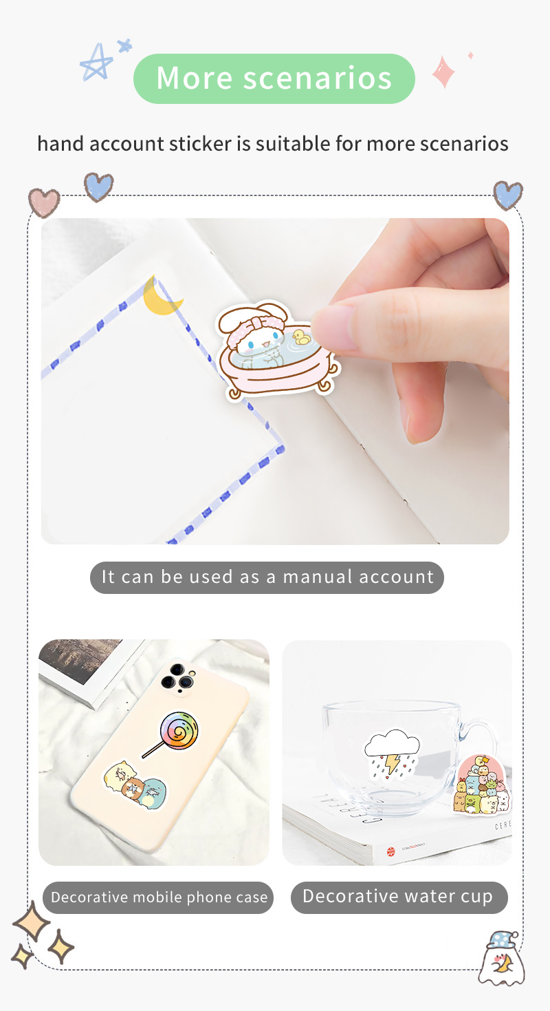 50pcs Journal Lollipop Luggage Sticker Creative Waterproof Suitcase ...