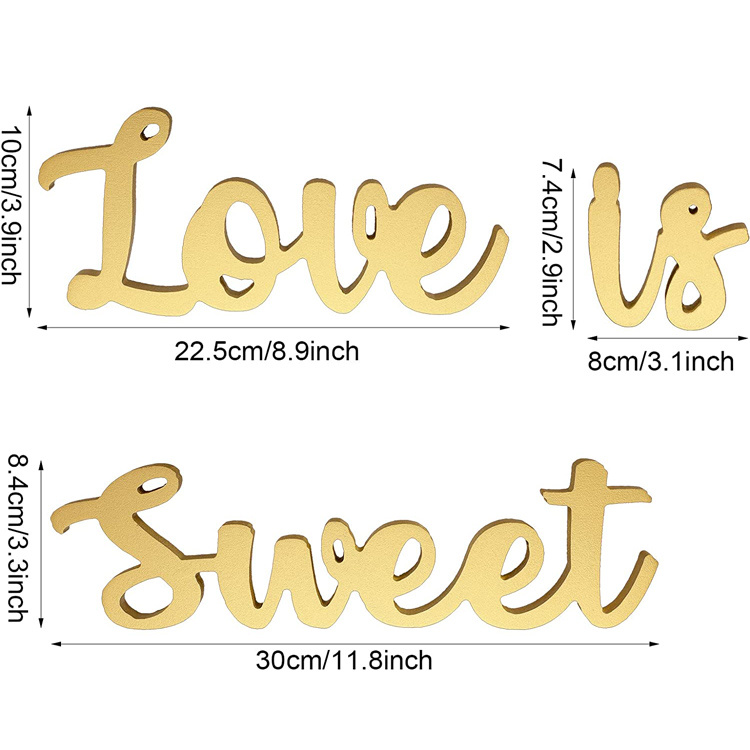 Love Sweet Table Decor Wooden Hollow Sign Dessert Table Temu
