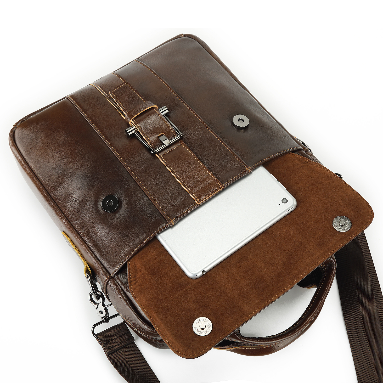 shoulder bag men' genuine leather vertical - Temu
