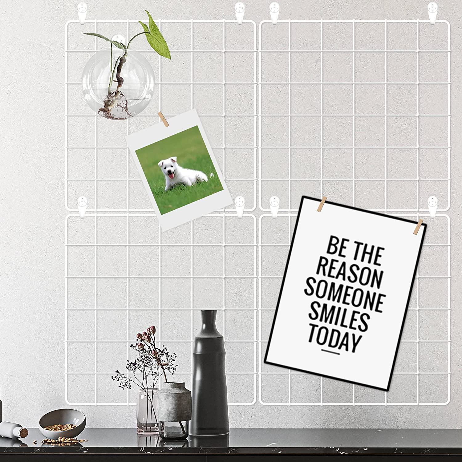 1pc Display Wall Grids Panel Photo Wall Wire Grid Hanging - Temu