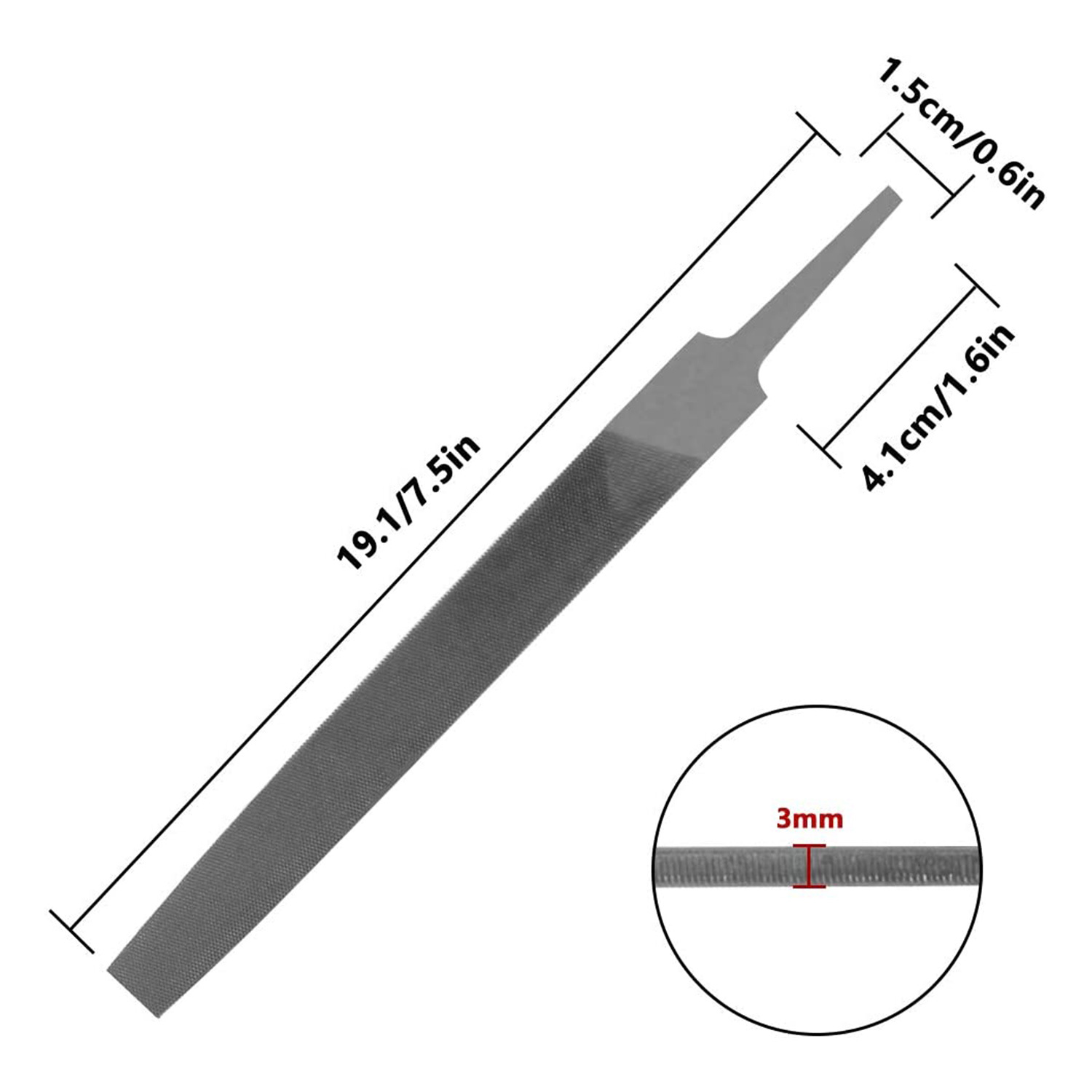 Flat/round Medium Cut File In Length Made High Carbon Steel - Temu
