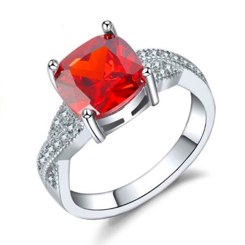 Ring Real Plating Silver Winding Copper Zirconium Inlaid - Temu Norway