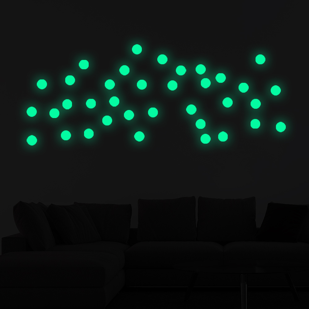 Dots Luminous Stickers Removable Glow In Dark Wall Decals - Temu Ireland