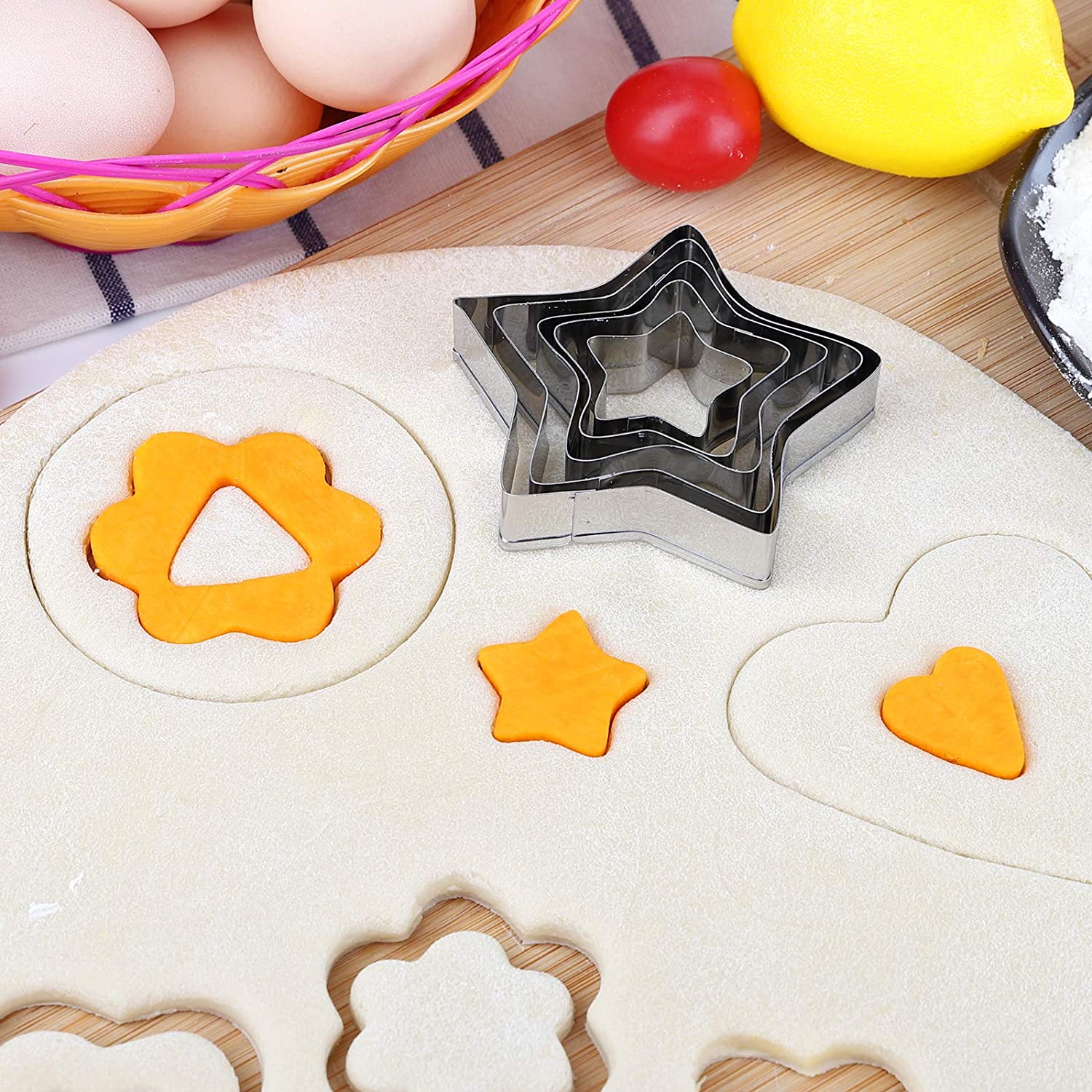 Cookie Cutter Set Stainless Steel Hearts - Temu Norway