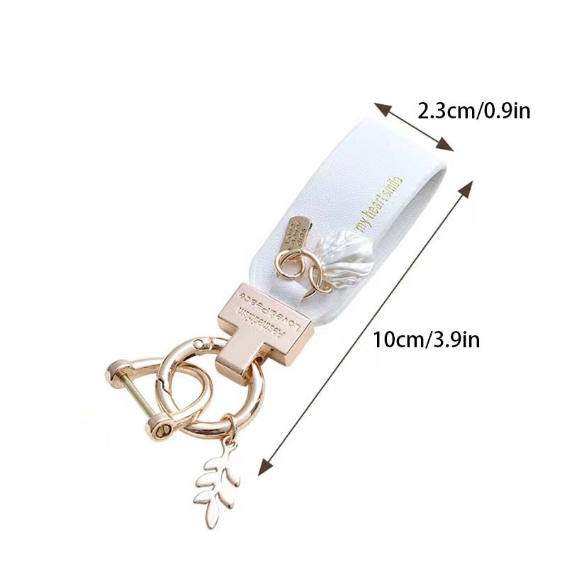 leaf shell charm keychain minimalist keyring customizable - Temu Norway