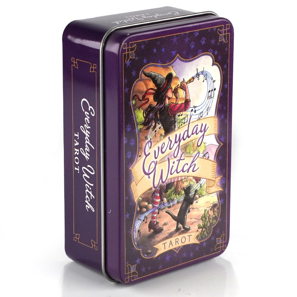 Tin Metal Box 78 Cards Gilded Edge Guidebook Deck Tarot - Temu