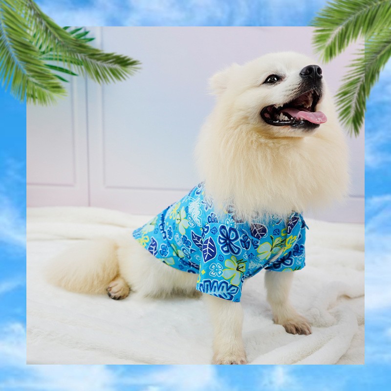 Dog Hawaiian Shirt Printed Shirt Cute Clothes Spring And Summer Pet ...