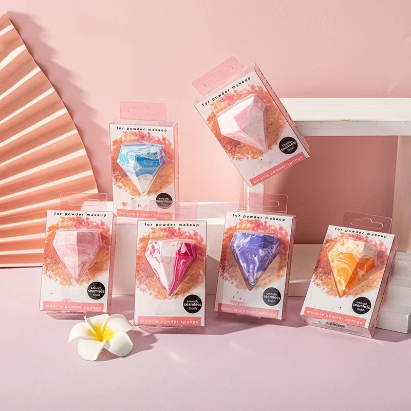 Makeup Sponge Two Tone Powder Puff Dry Wet Dual use Diamond - Temu New ...