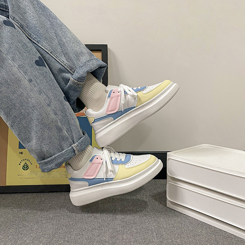 Women's Platform Colorblock Skate Shoes Breathable Casual - Temu United