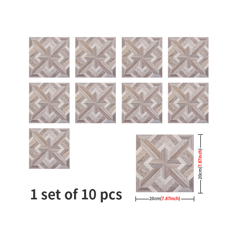 10pcs Modern Floor Sticker Kitchen Wall Tiles Sticker Peel And Stick ...