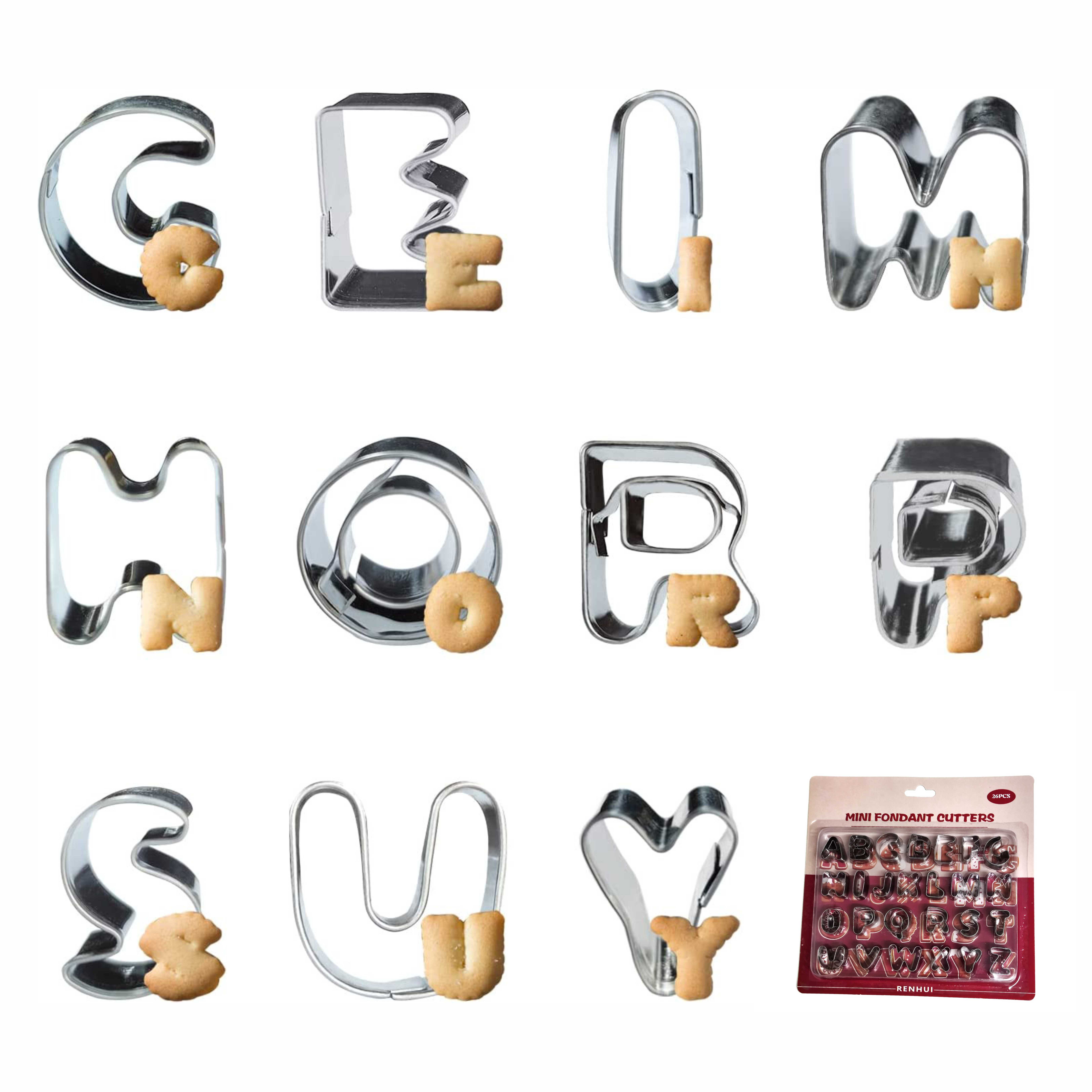 Stainless Steel Mini Alphabet Cookie Cutter Set Perfect - Temu