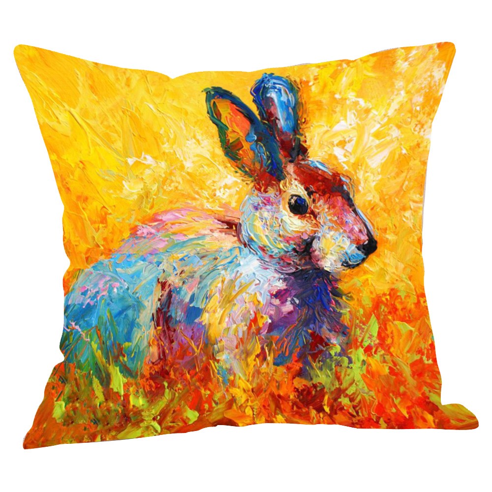 Throw Pillowcase Easter Bunny Egg Pattern Home Decoration - Temu New ...