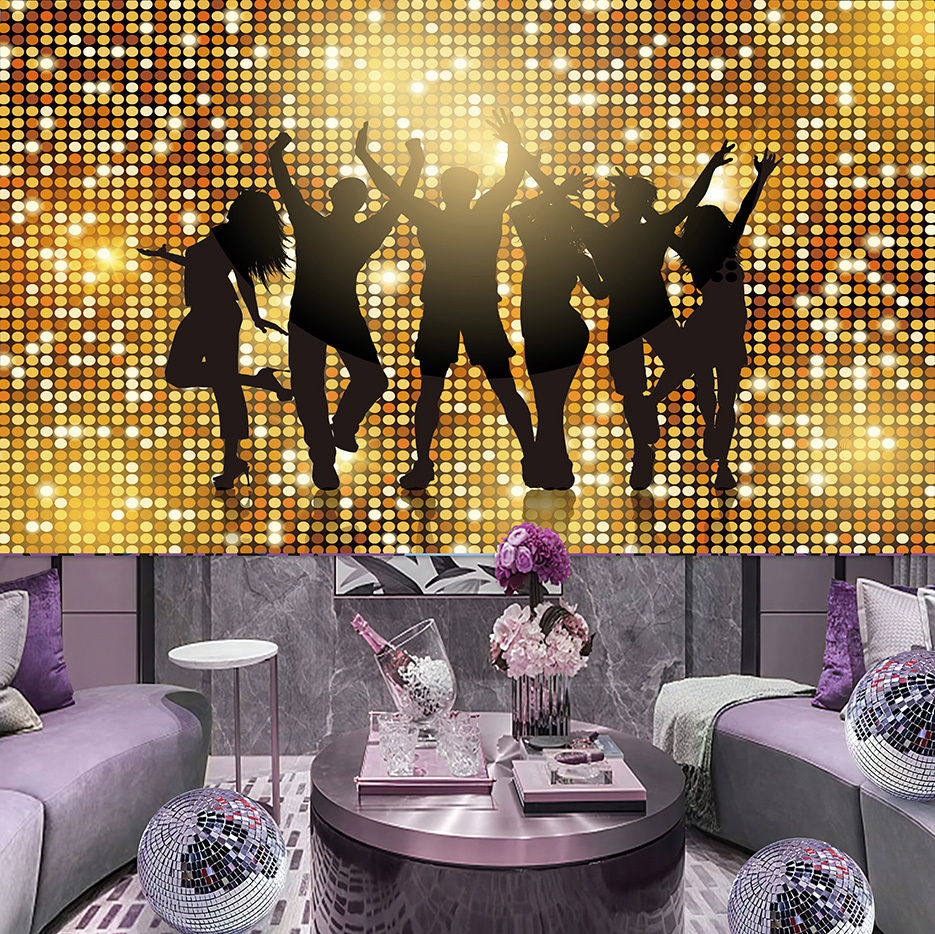 1pc Disco Party Background Hanging Retro Disco Party - Temu