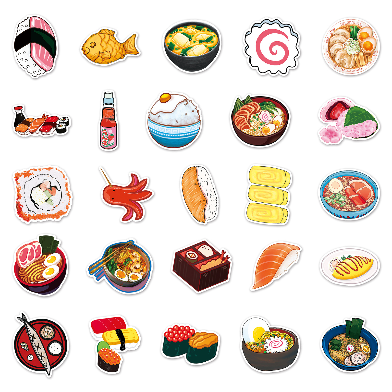 Cute Cartoon Japanese Food Stickers Waterproof Stickers Temu