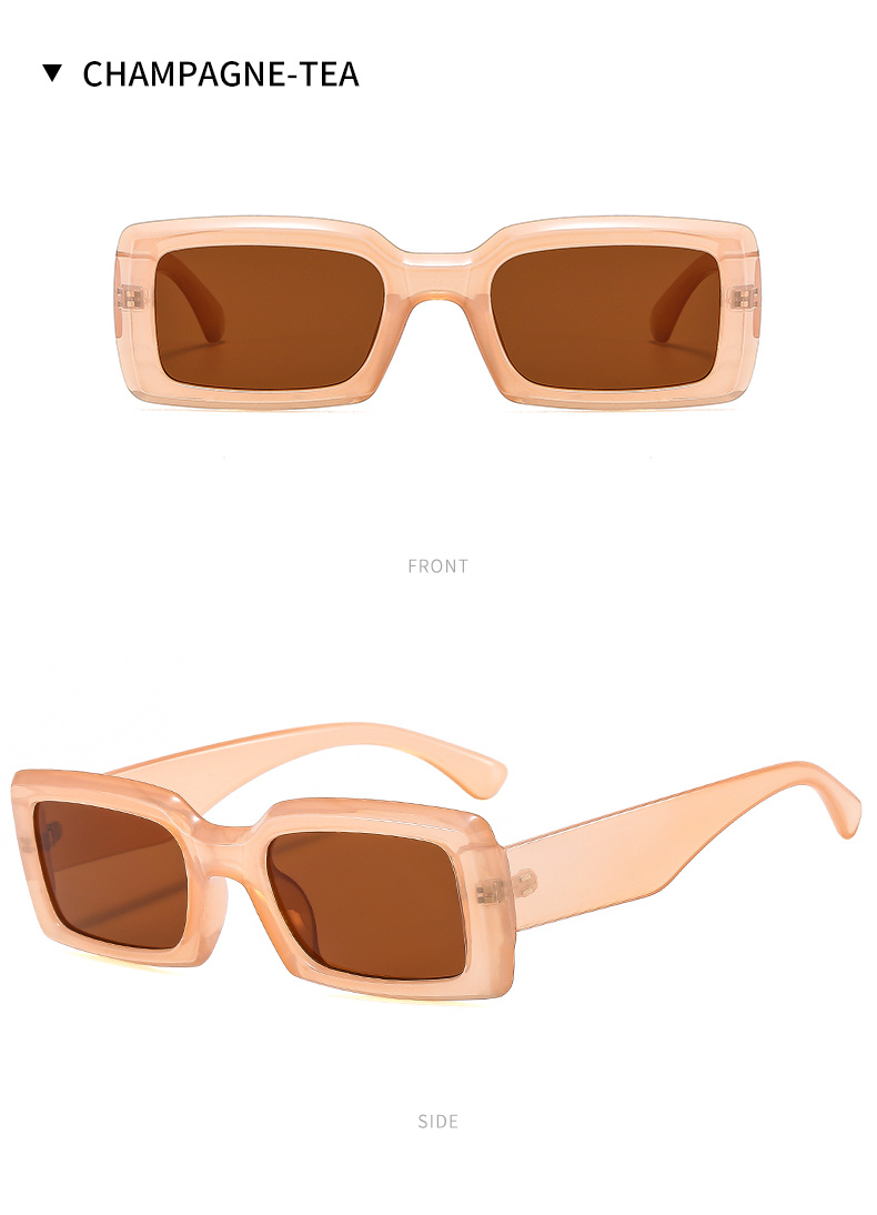 Small Square Frame Fashion Glasses Y2k Stylish Shades - Temu United Kingdom