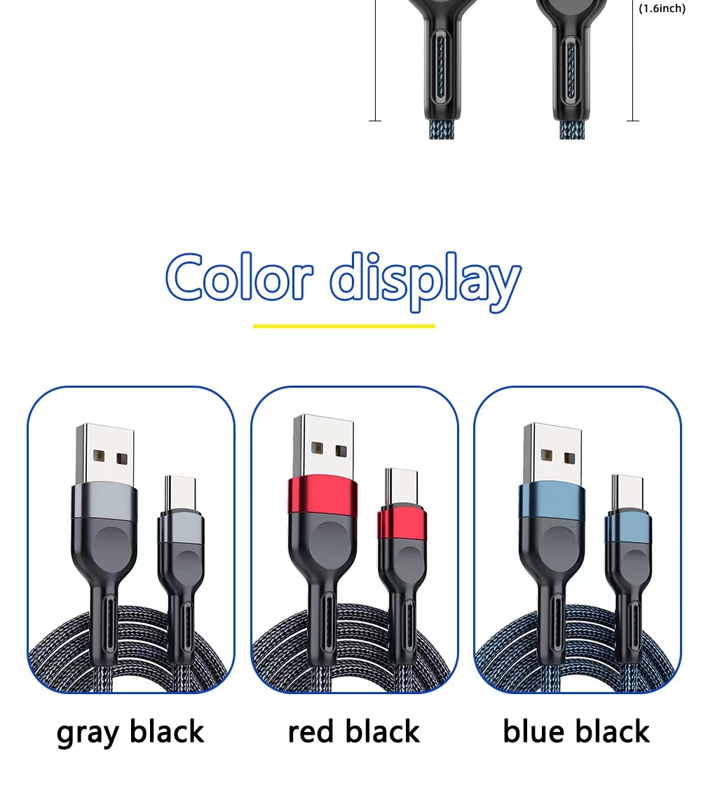 Usb Type C Super Fast Cable Aluminum Alloy Braided Wire Mobile Phone ...