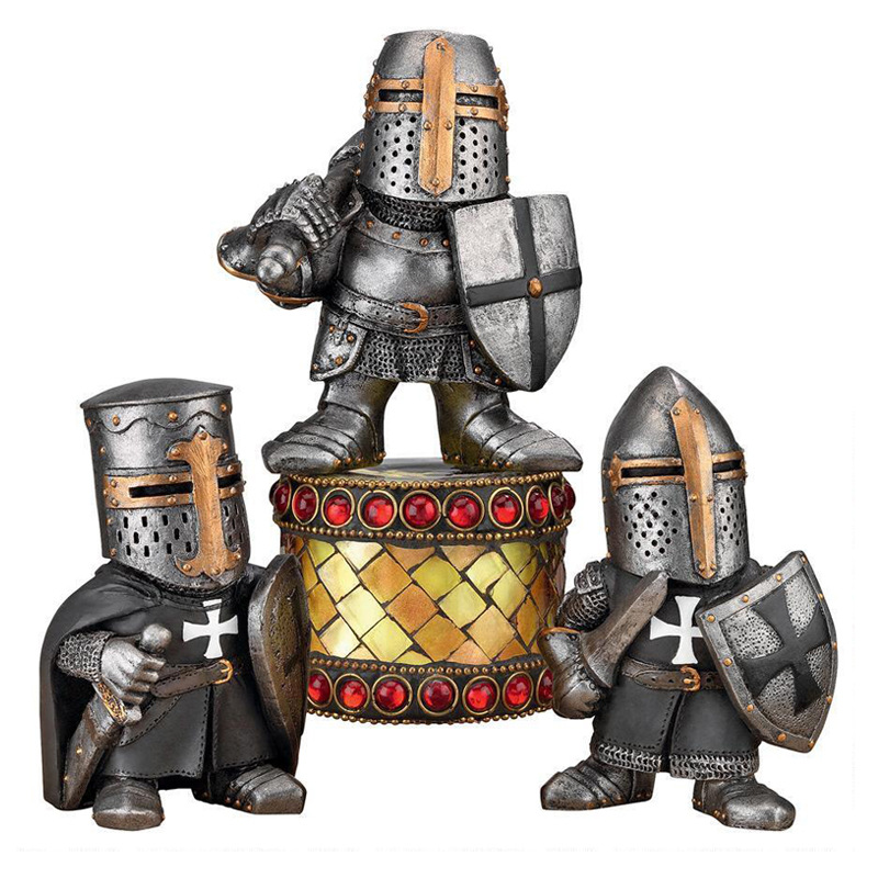 Striking Knight Guardian Gnome Statue Add A Touch Fantasy - Temu Canada