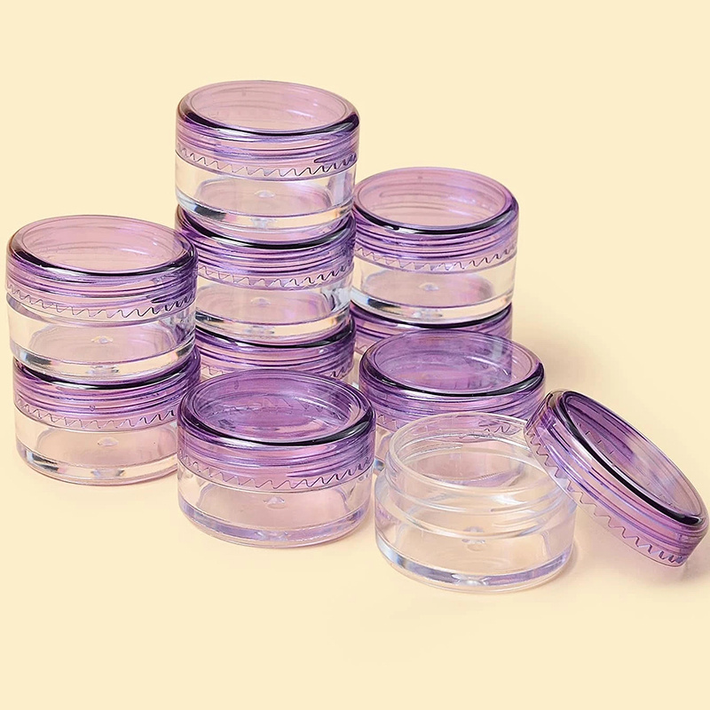 Empty Cosmetic Containers Clear Round Sample Pot Jar Screw Temu