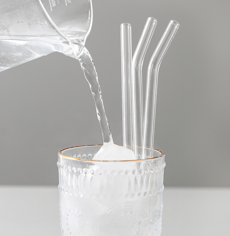 High Silicon Transparent Glass Straw Heat resistant - Temu
