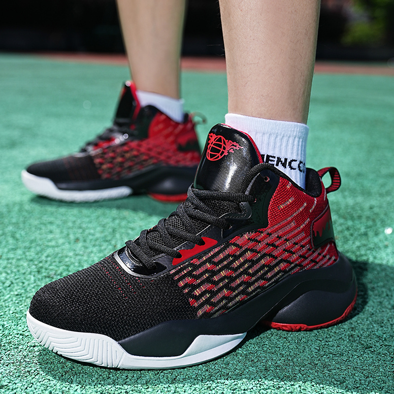 Mens Basketball Shoes Breathable Lightweight Shock Absorbing Sport ...