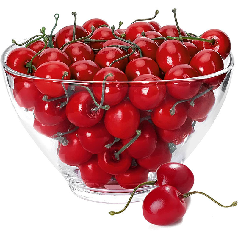 100pcs Artificial Cherry Simulation Fruits Home Kitchen Wedding Party ...