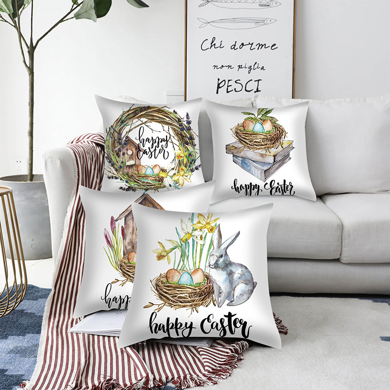 Easter Super Soft Short Plush Throw Pillowcase Home Decor - Temu United ...