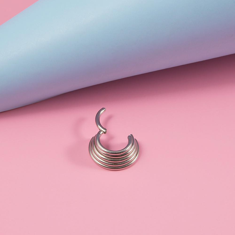 Stainless Steel Flame Split Ring Personality Bat Split Nose - Temu