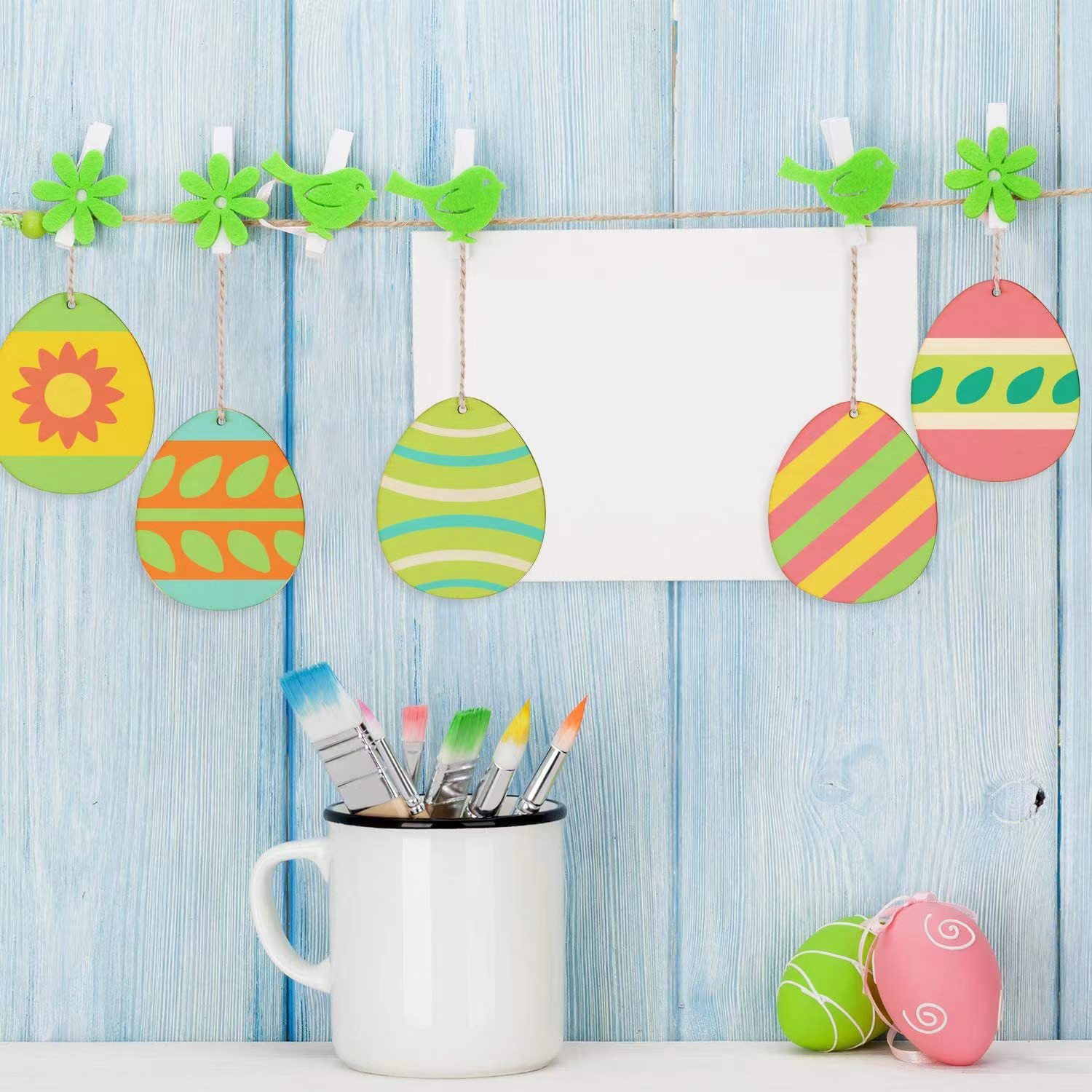 easter basket wooden easter ornaments diy wood easter tag - Temu ...