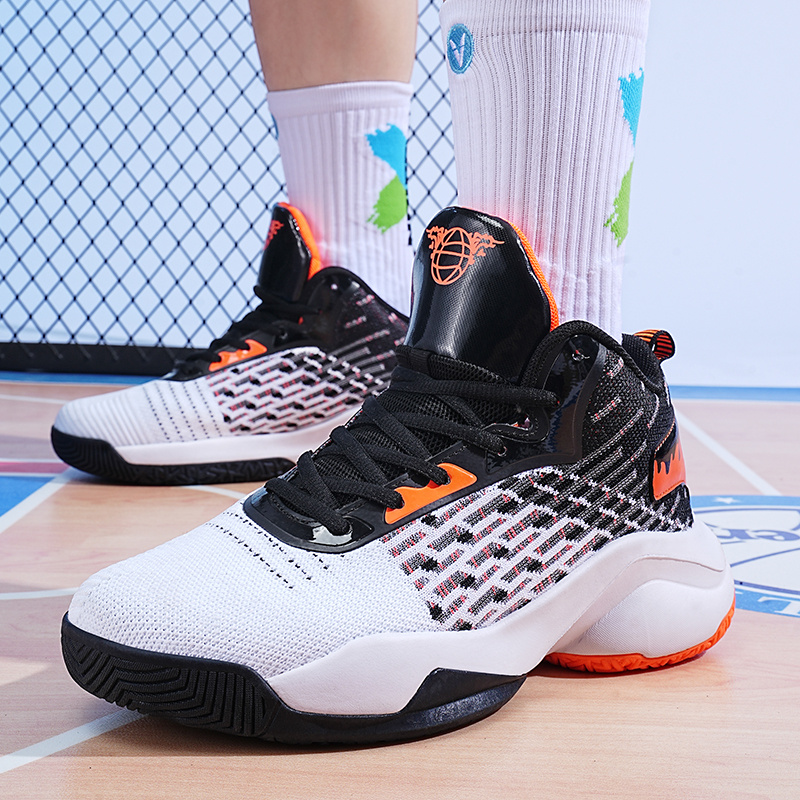 Mens Basketball Shoes Breathable Lightweight Shock Absorbing Sport ...