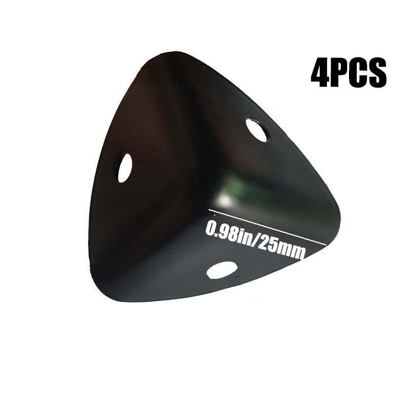 4pcs Set Iron Decorative Antique Jewelry Wine Gift Box Wooden Case Vintage Corner Protector ...