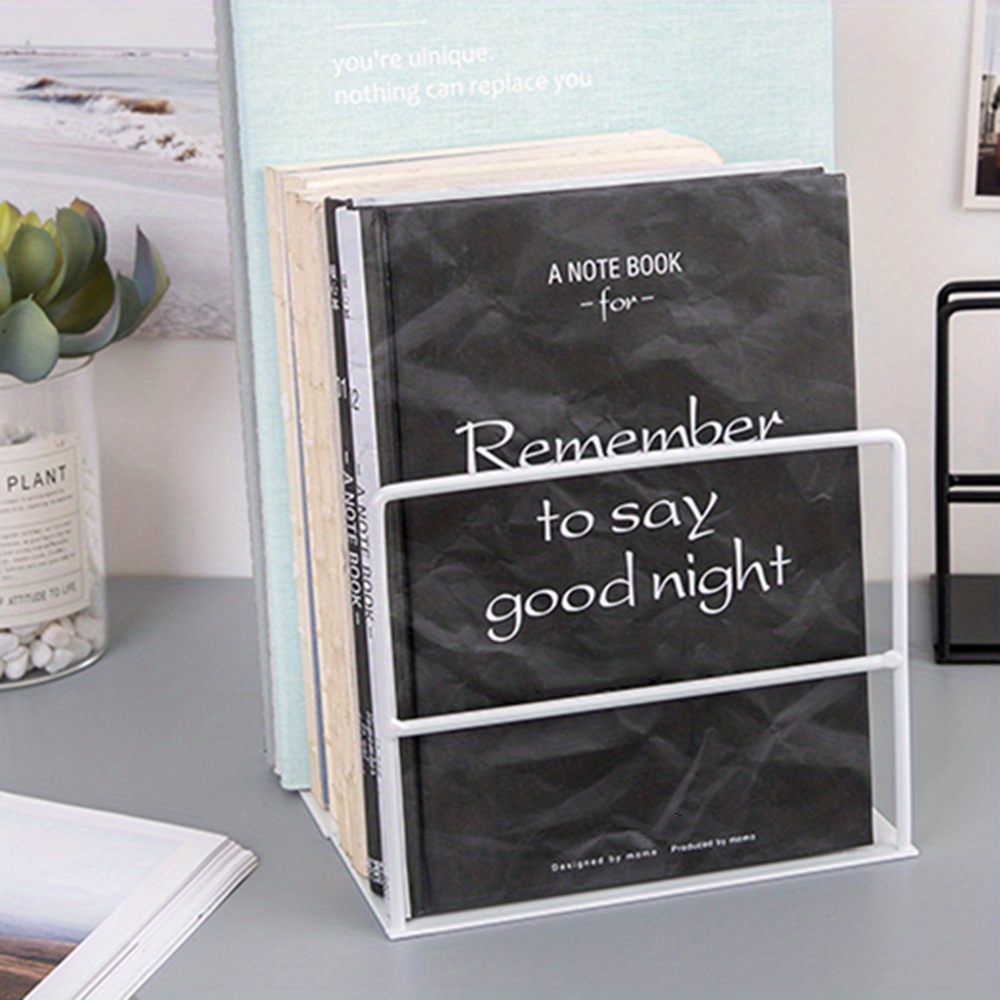 home desktop office storage wrought iron book stand - Temu Australia