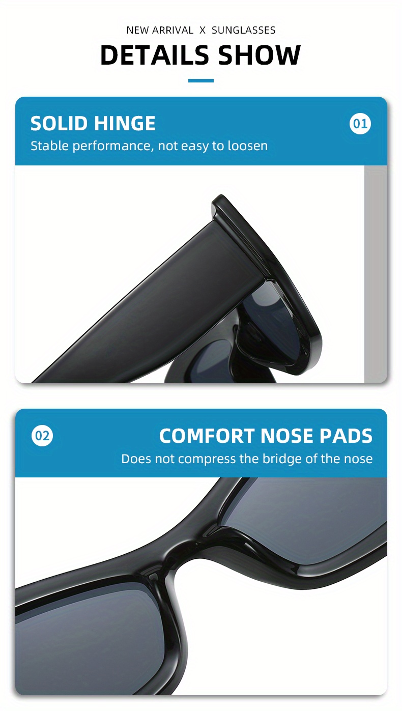 サングラス女性男性カラー レンズメガネワイドテンプル眼鏡 UV400 - Temu Japan