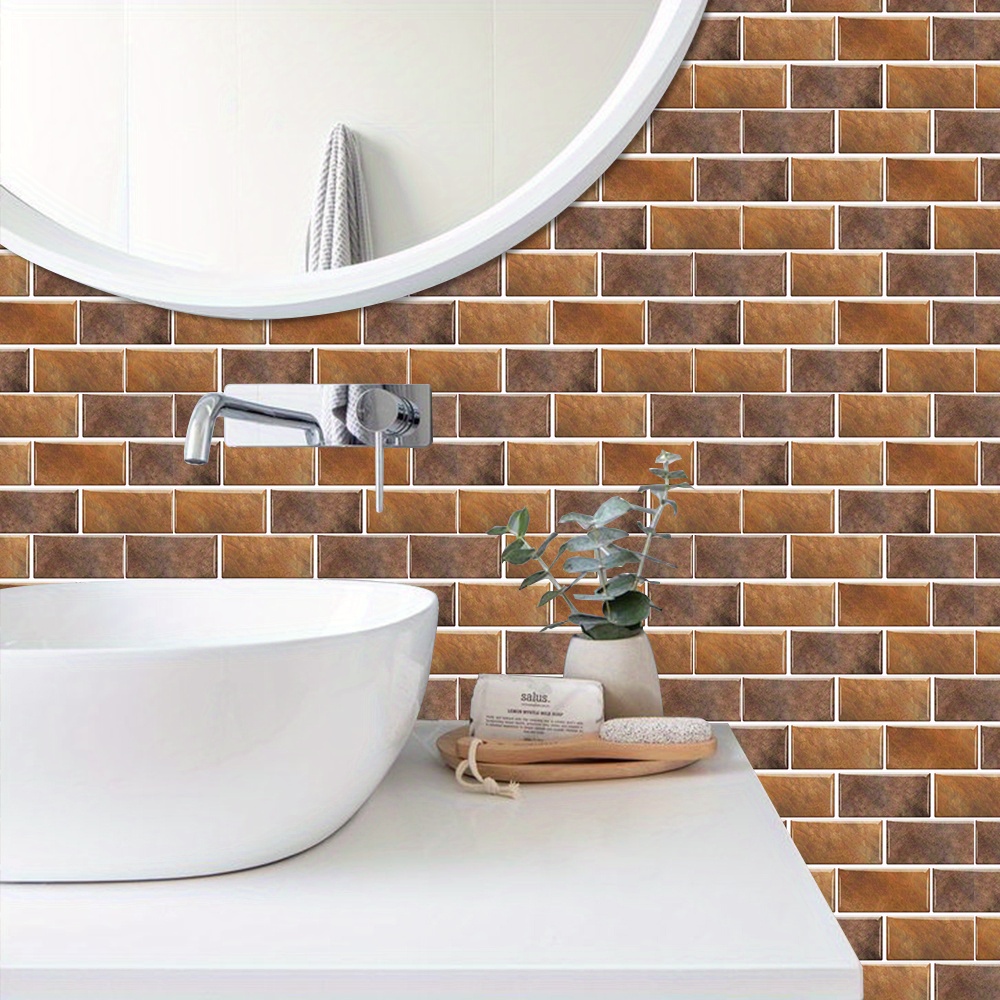 brown tile stickers bathroom toilet waterproof bedroom non - {region_name}