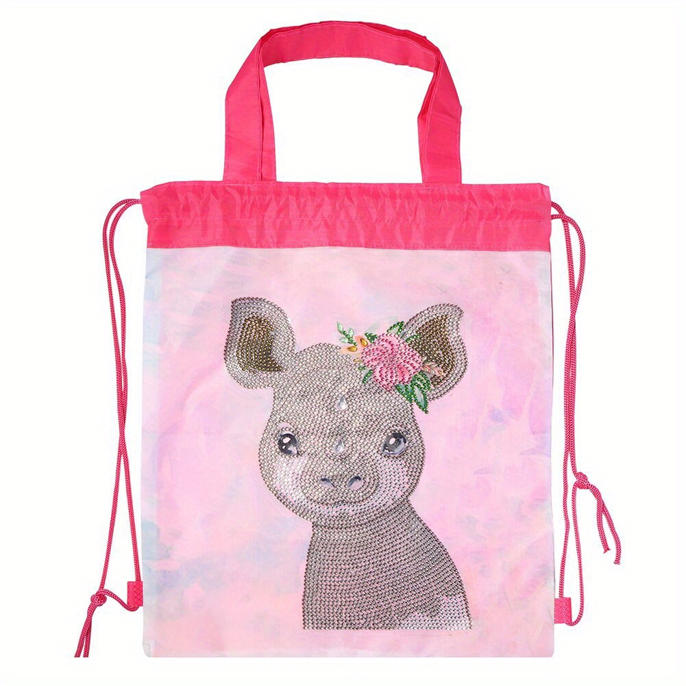 Diy Handmade 5d Artificial Diamond Art Backpack Drawstring - Temu ...