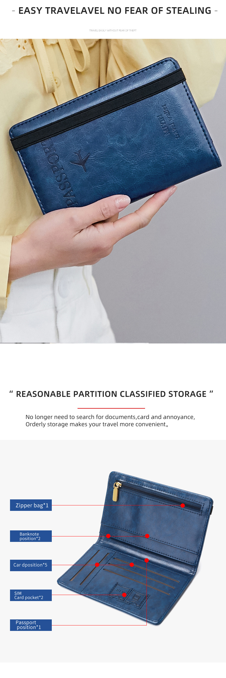 2023 high quality rfid blocking passport cover card holder - Temu Ireland