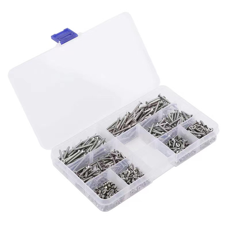 400pcs Countersunk Head Self Tapping Screw Set Cross Flat Head Self ...