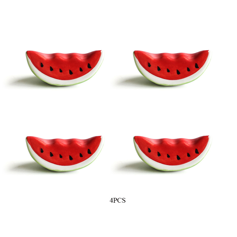 4 Pcs Set Tomato Chopsticks Holder Watermelon Chopsticks Holder Ceramic ...