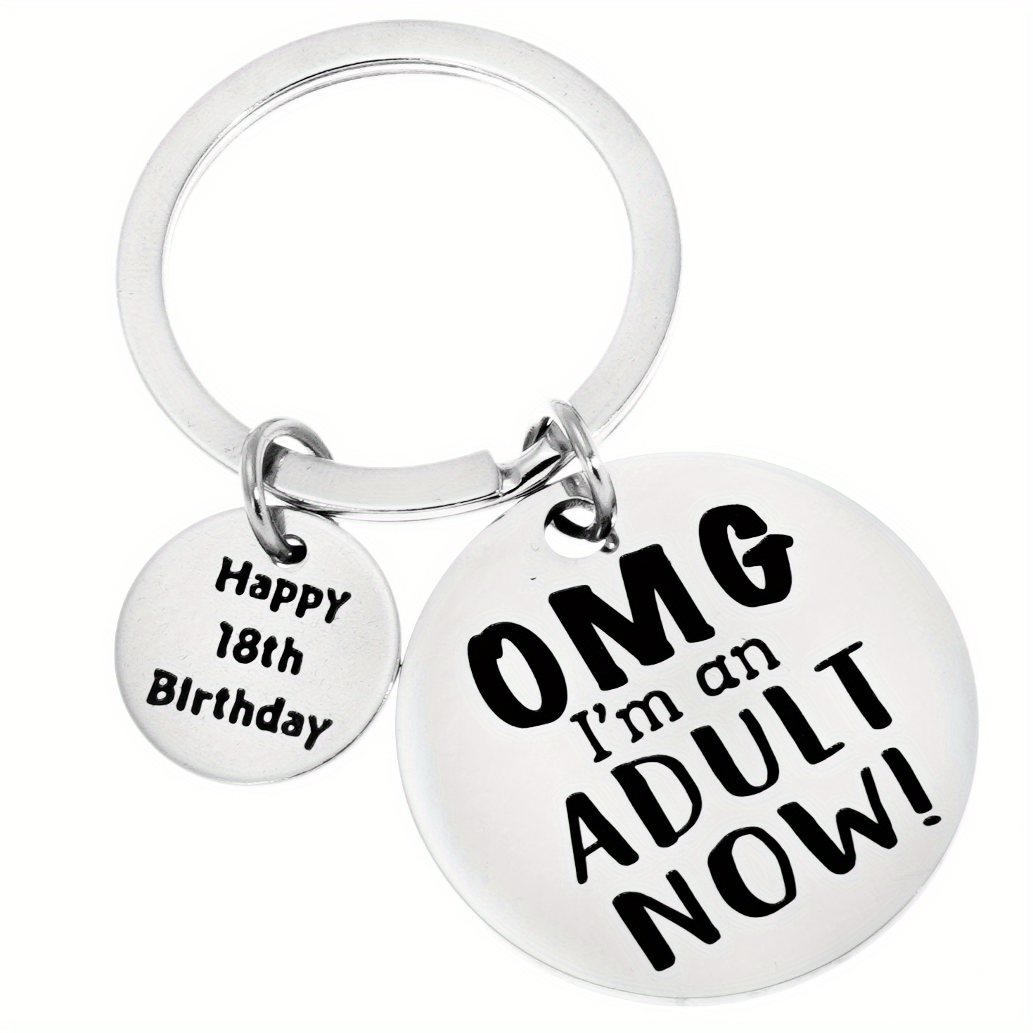Omg 'm An Adult Stainless Steel Keychain Boys Birthday Gift - Temu Ireland