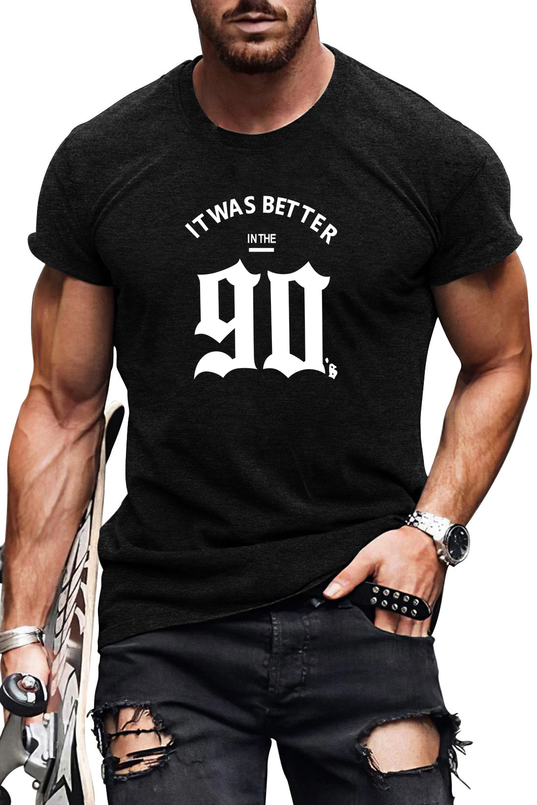 Men's " Better" T shirts Plus Size Crew Neck Tee Oversized - Temu ...