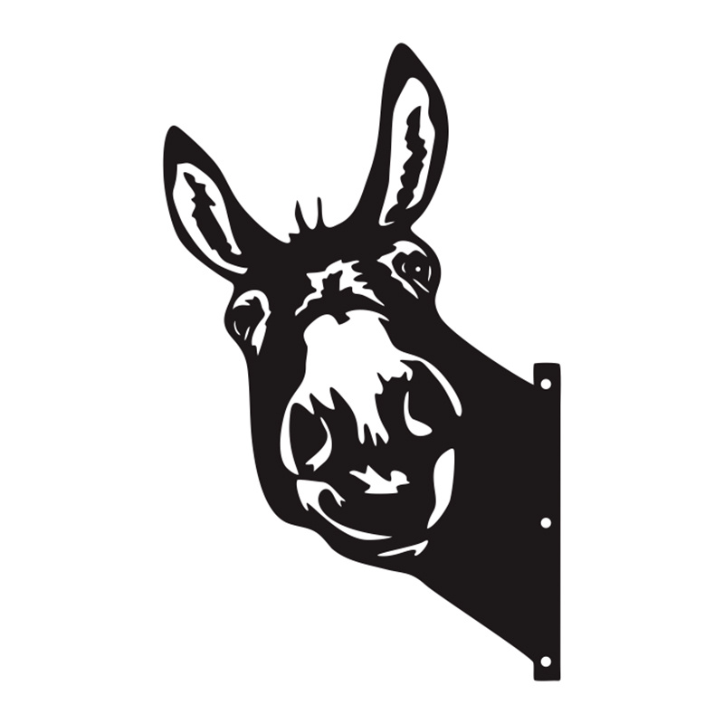 silhouette metal peeking animal wall decor farm retro donkey - Temu Norway