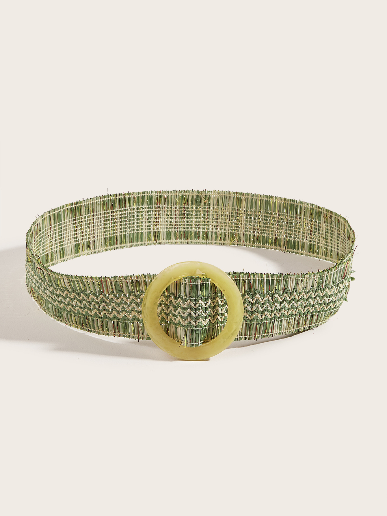 grass green crochet belts boho round wide belt woven - Temu