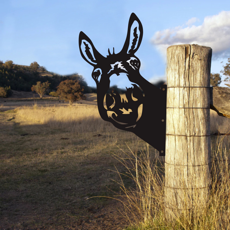 silhouette metal peeking animal wall decor farm retro donkey - Temu Norway