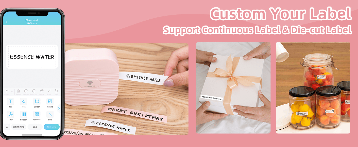 etiketmaskiner med tape- q31 mini label maker bærbar printer ...