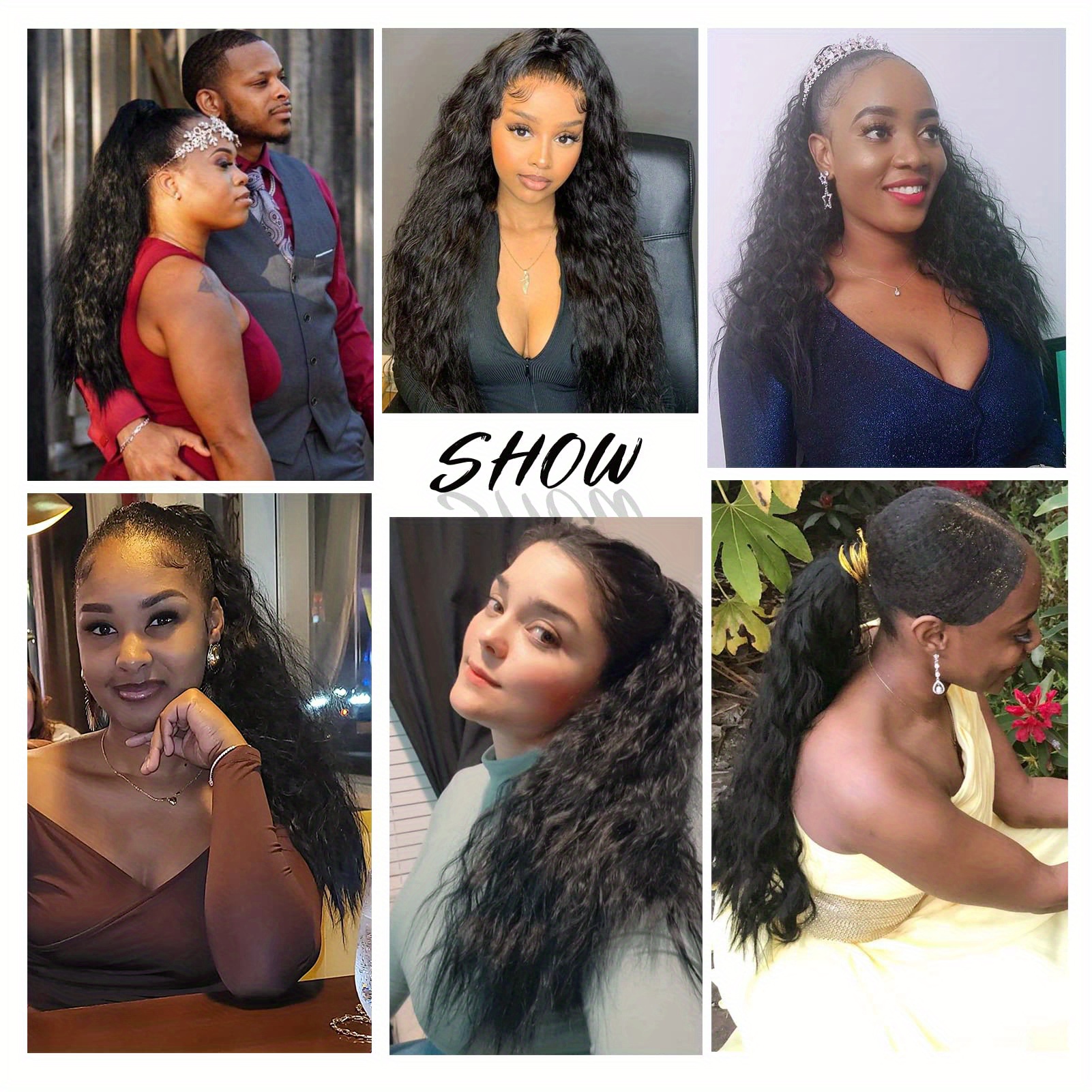 Long Corn Wave Ponytail Extensions Heat - Temu United