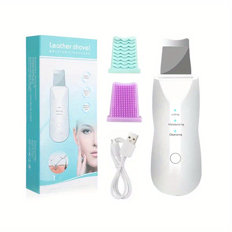 Rechargeable Ultrasonic Face Cleaning Device Skin Scrubber Cleanser ...