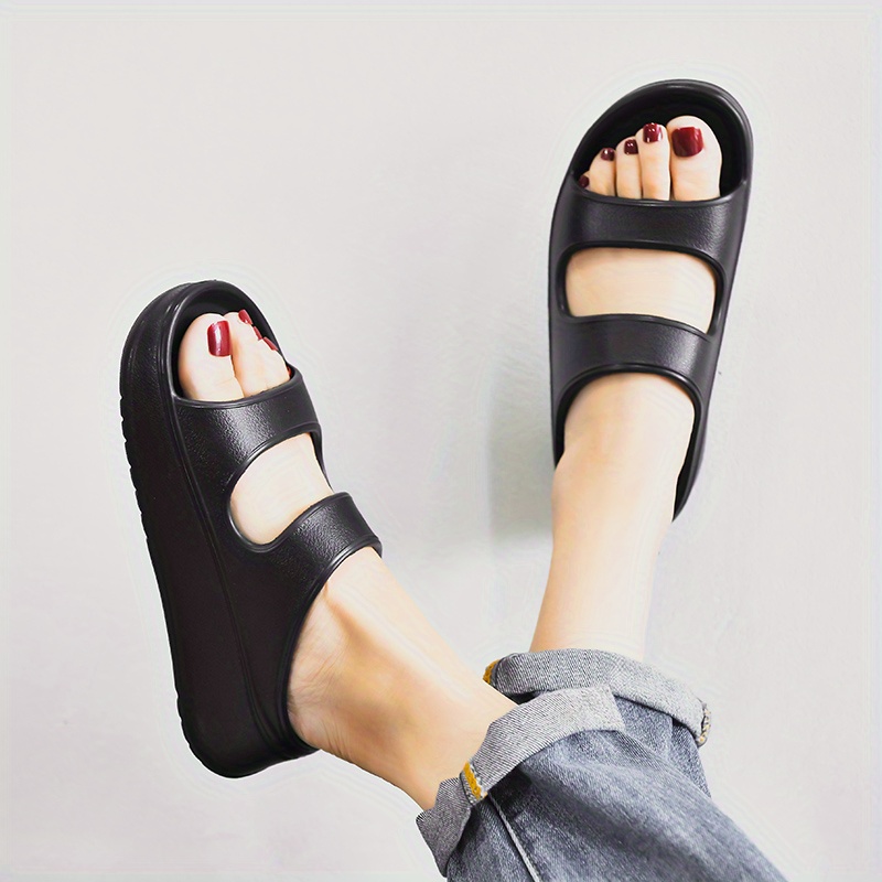 Women's Summer Slide Sandals Open Toe Platform Slides Double - Temu ...