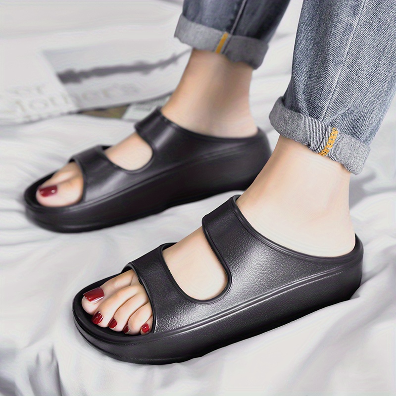 Women's Summer Slide Sandals Open Toe Platform Slides Double - Temu ...